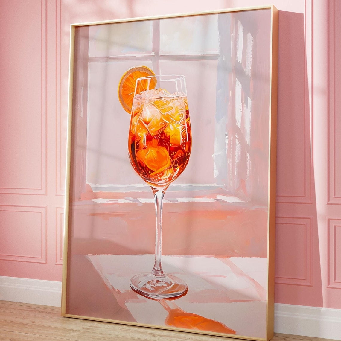 Miluva Aperol Spritz Print, Aperol Spritz Bar Cart Poster, Signature ...