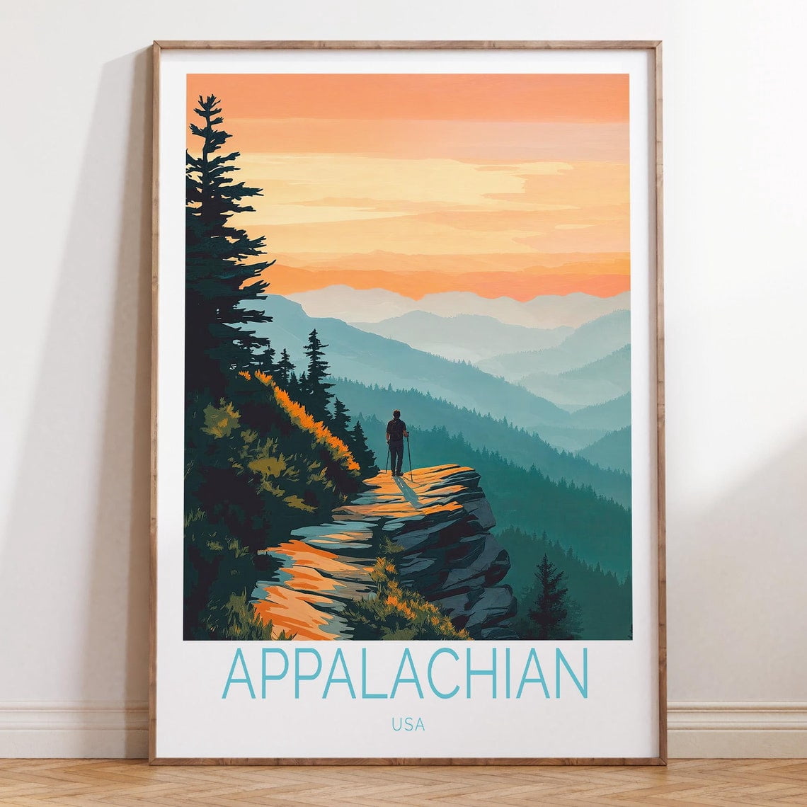Miluva Appalachian Poster, Appalachian Usa Travel Wall Art, Usa Travel ...