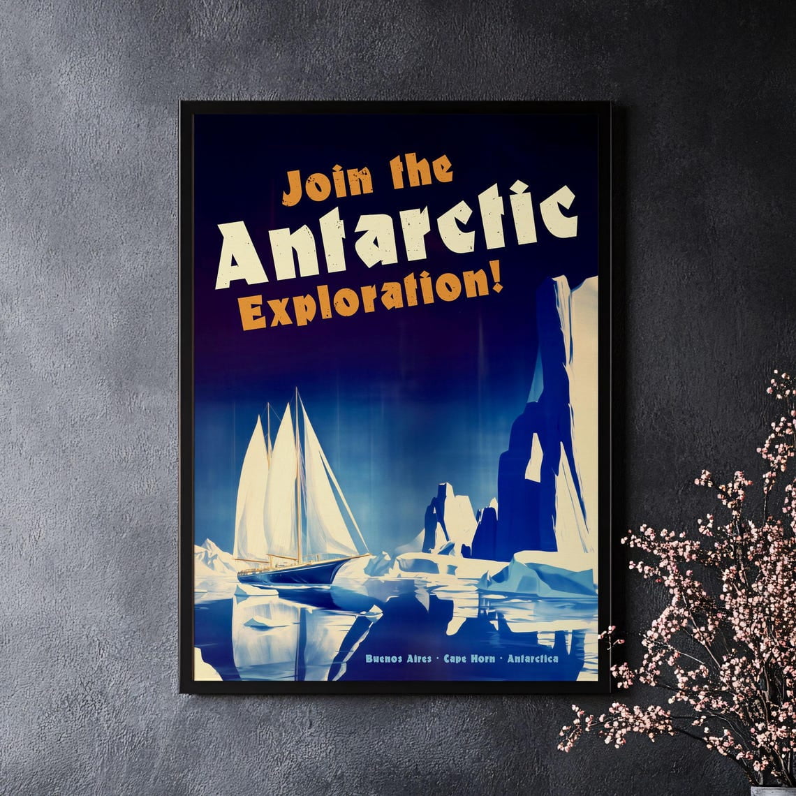 Miluva Art Deco Vintage Sailing Poster - 1920S Polar Expedition Wall ...