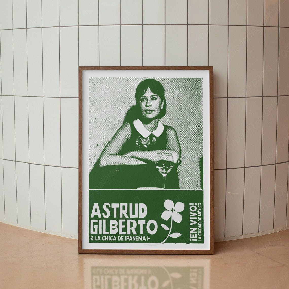 Miluva Astrud Gilberto Poster Girl From Ipanema Bossa Nova Concert Mexico City Mid Century ...