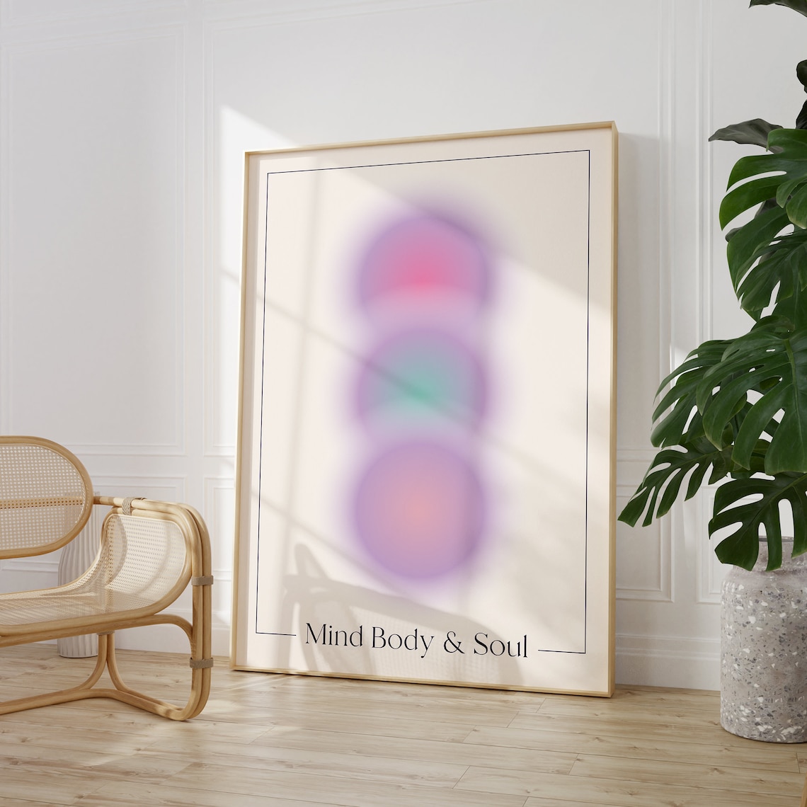 Miluva Aura Poster, Gradient Wall Art, Positive Affirmation, Spiritual ...