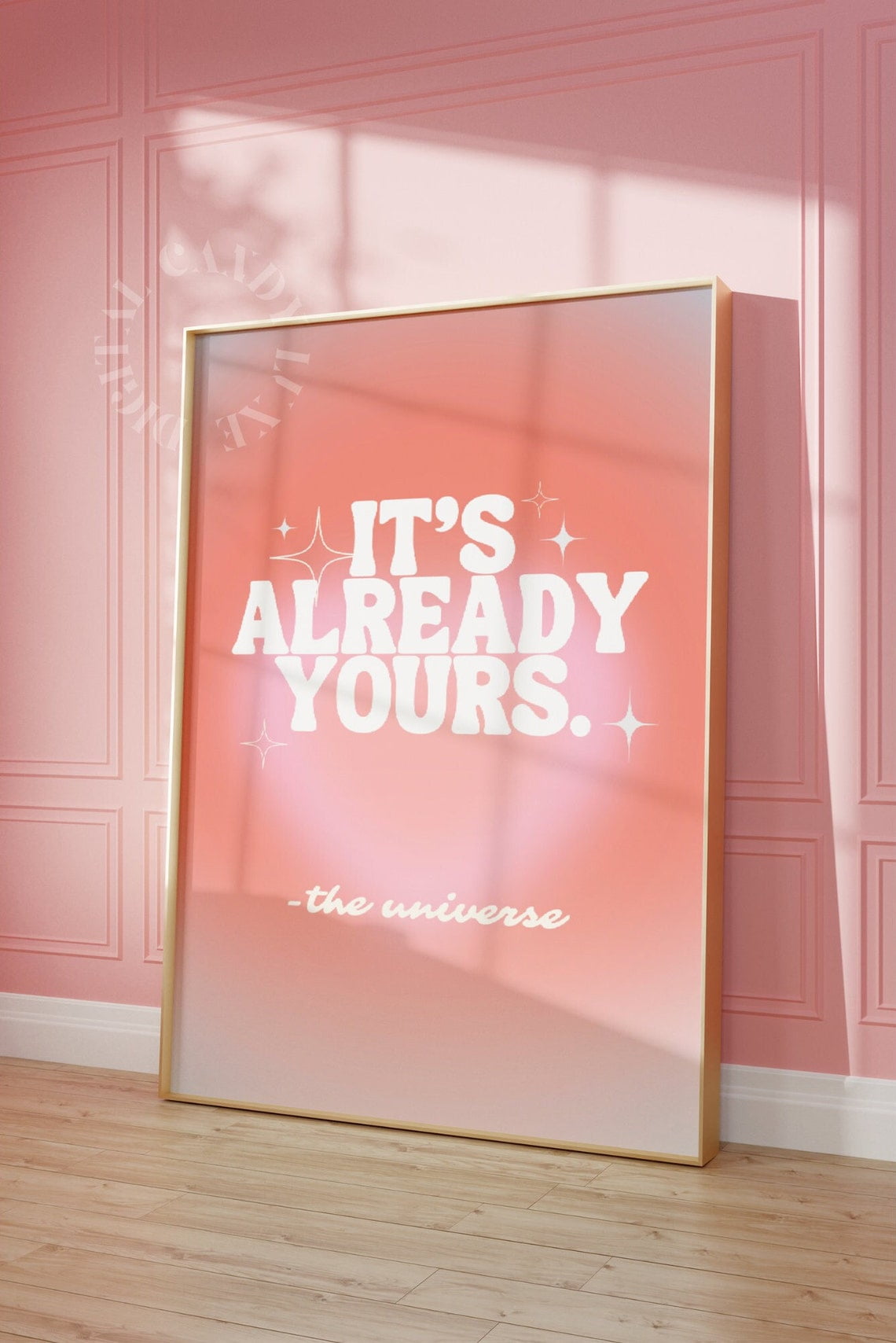 Miluva Aura Poster Manifestation Print Aura Gradient Wall Art Retro ...