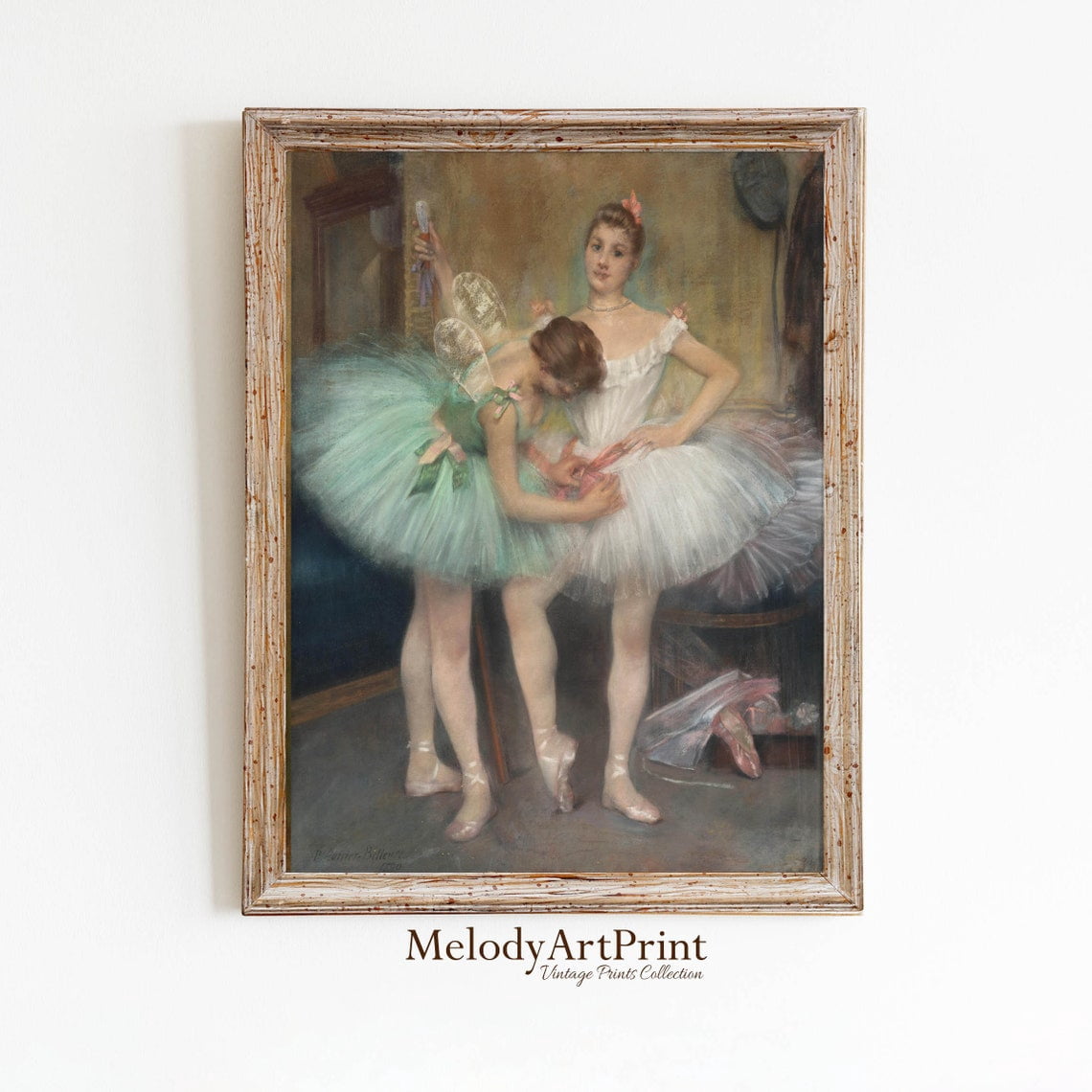 Miluva Ballet Art Print Girls Room Ballerinas Vintage Antique Ballet ...
