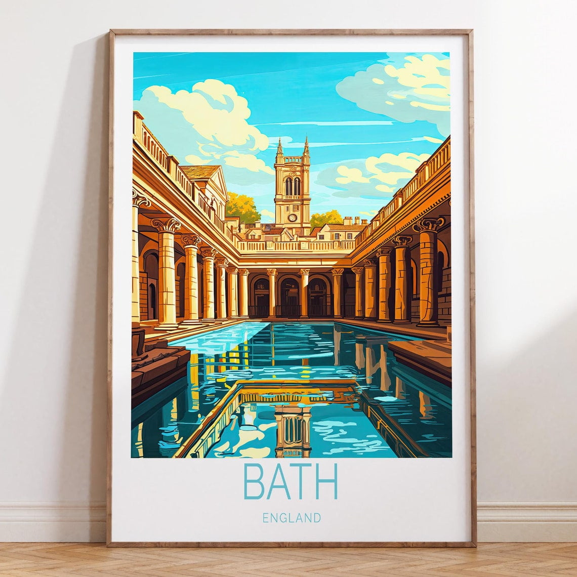 Miluva Bath England Travel Poster, Bath England Wall Art, England ...