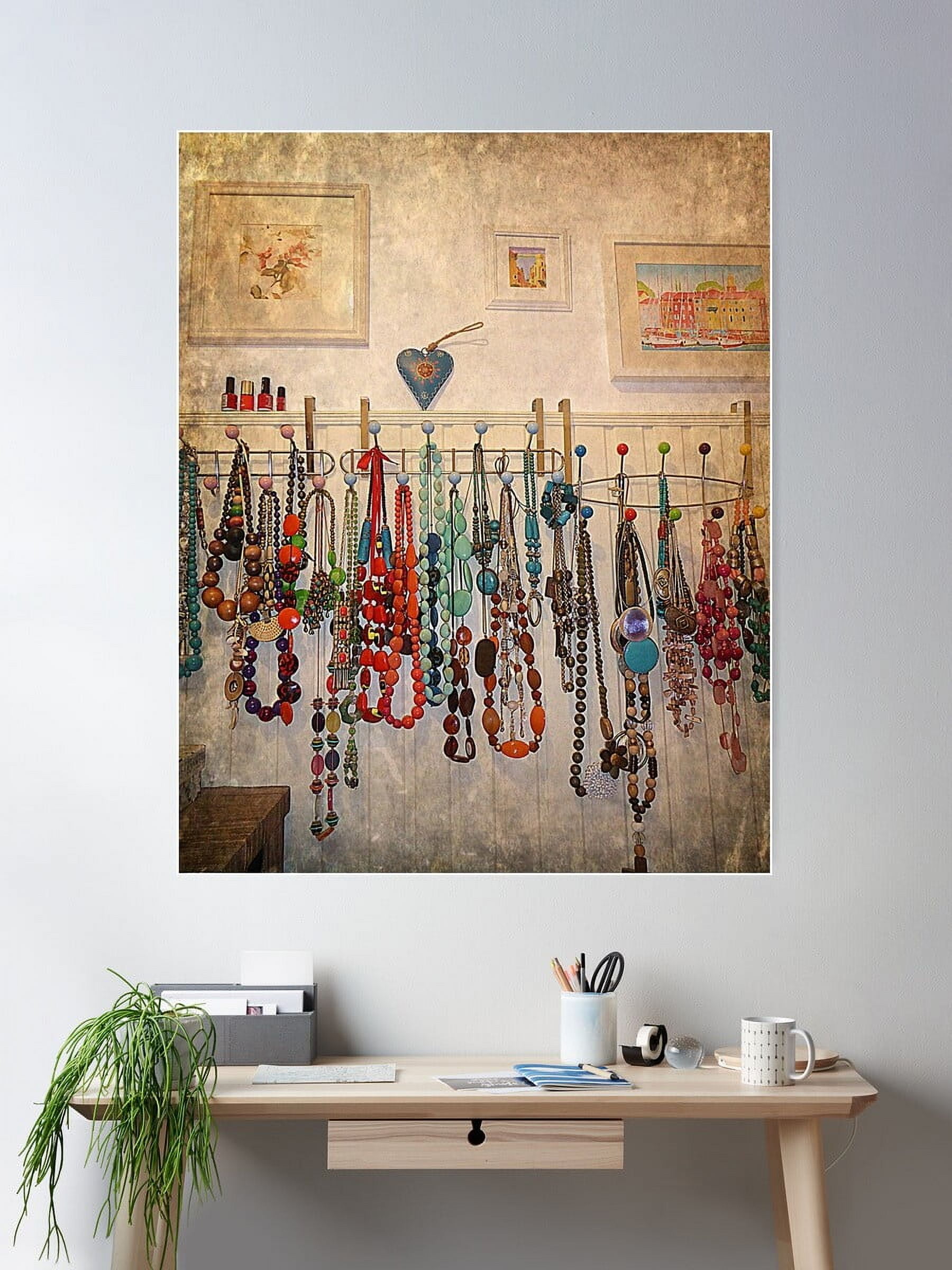 Miluva Bathroom Beads Poster Wall Art, Modern Wall Decor For Living ...