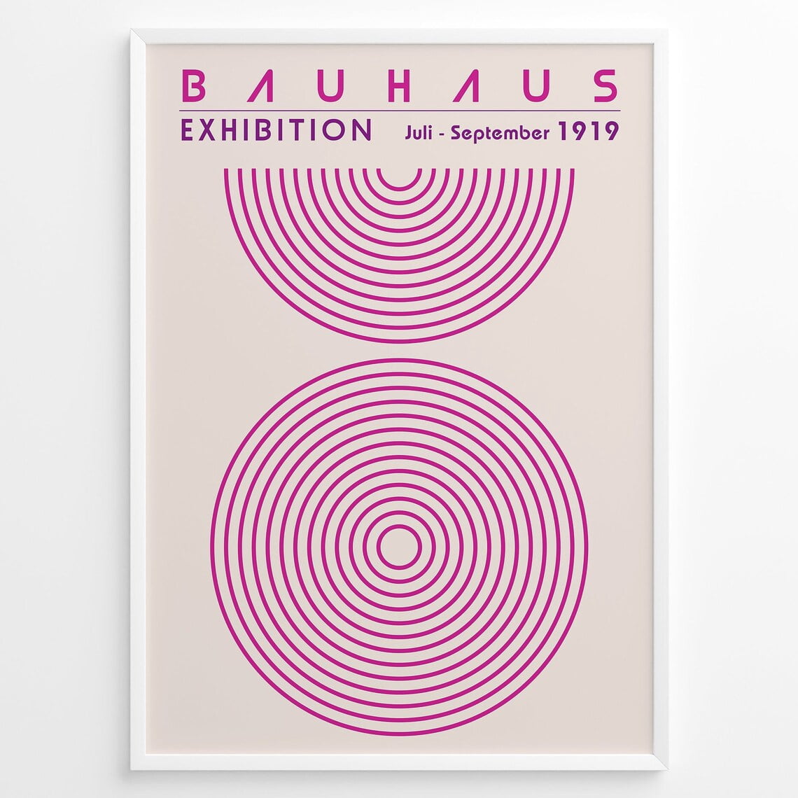 Miluva Bauhaus Exhibition Poster , Minimalist Geometric Art Print ...