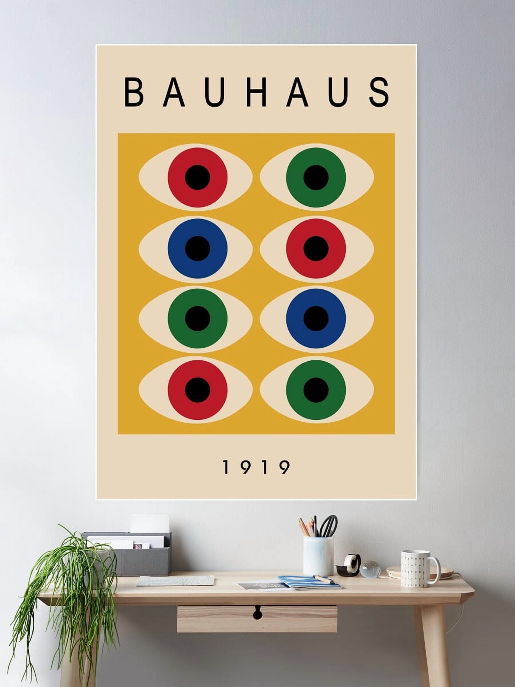 Miluva Bauhaus Vintage Poster Poster Wall Art, Modern Wall Decor For ...