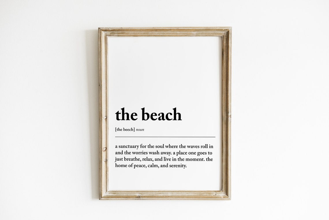Miluva Beach Definition Print Beach House Decor Beach House Sign Beach ...