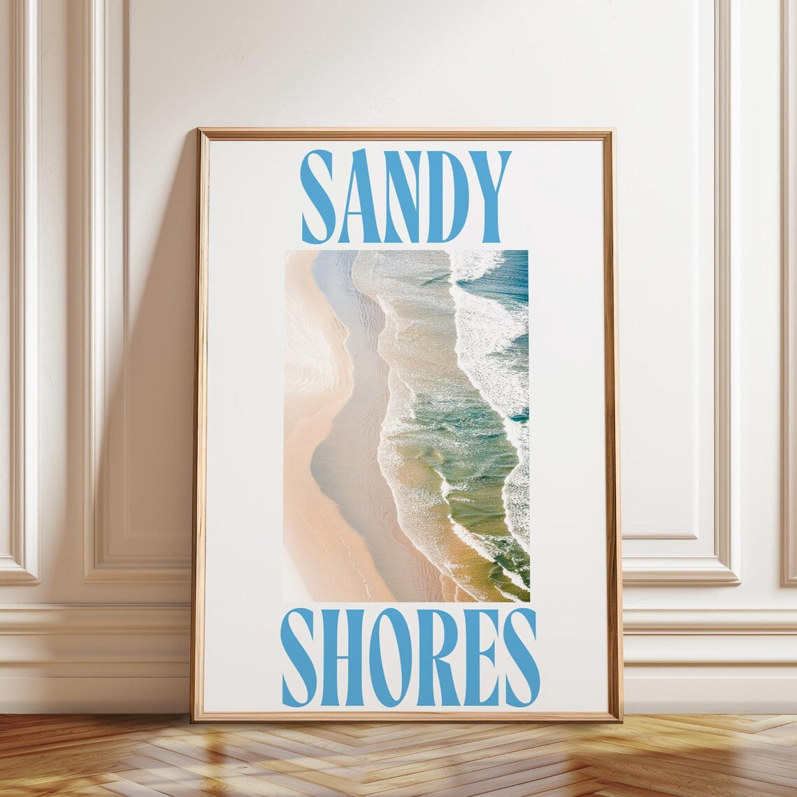 Miluva Beach Shoreline Poster - 'Sandy Shores' - Refreshing Coastal ...