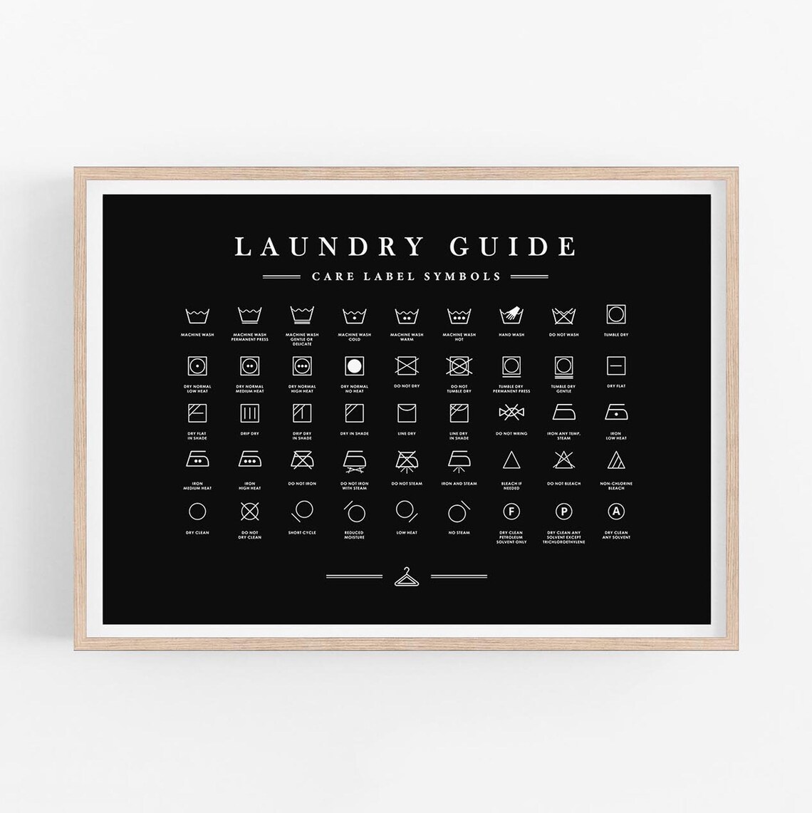 Miluva Black Laundry Sign Print, Laundry Room Wall Decor Art, Laundry ...