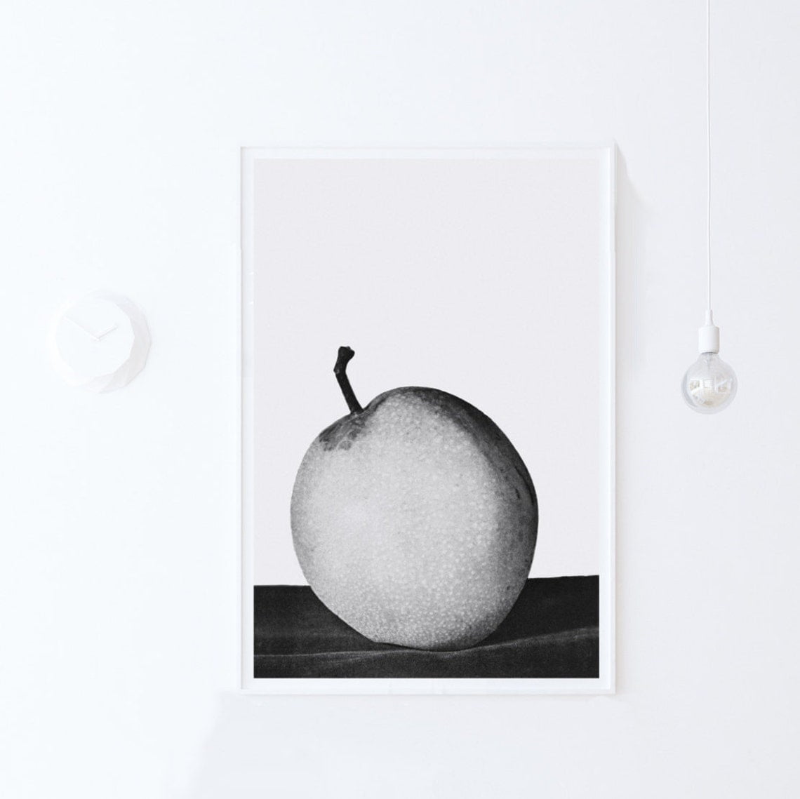 Miluva Black And White Photography, Apple Print Apple Poster, Able ...