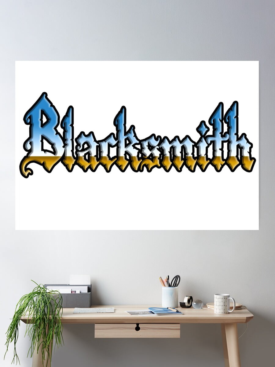 Miluva Blacksmith Chrome Style Poster Wall Art, Modern Wall Decor For ...