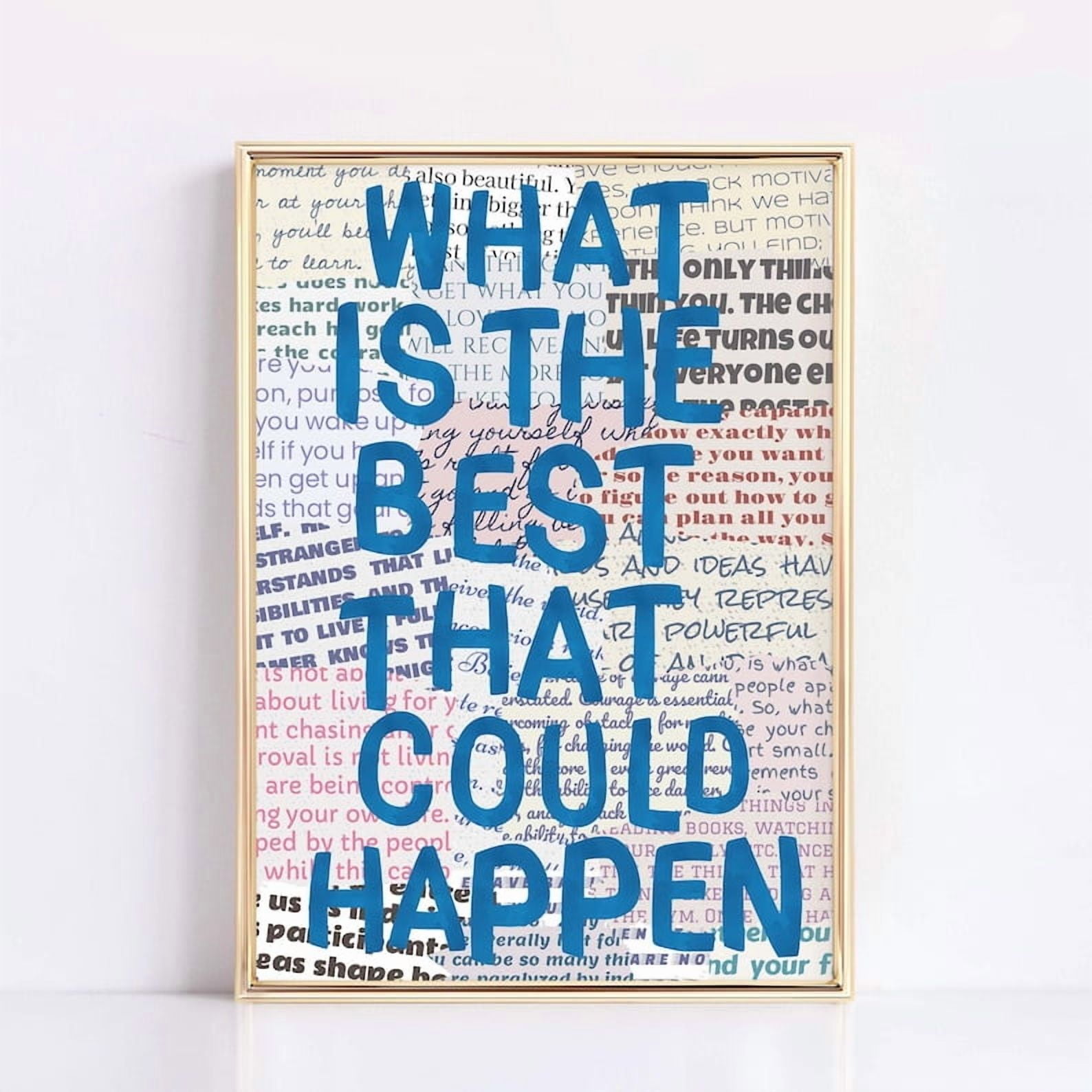Miluva Blue Motivational Wall Art, Quote Poster, Uplifting Art, Trendy ...