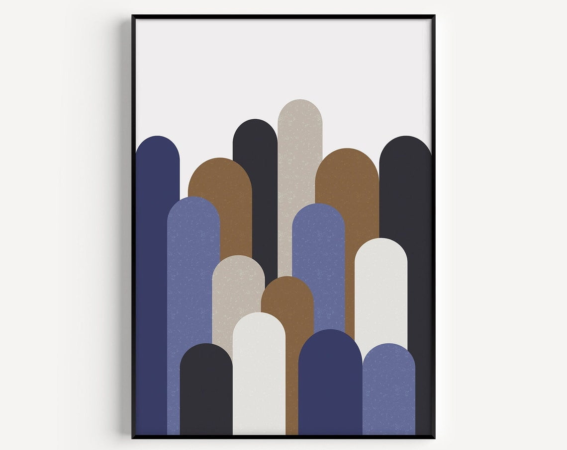 Miluva Blue Printable, Blue Wall Art, Downloadable Prints, Blue Decor ...