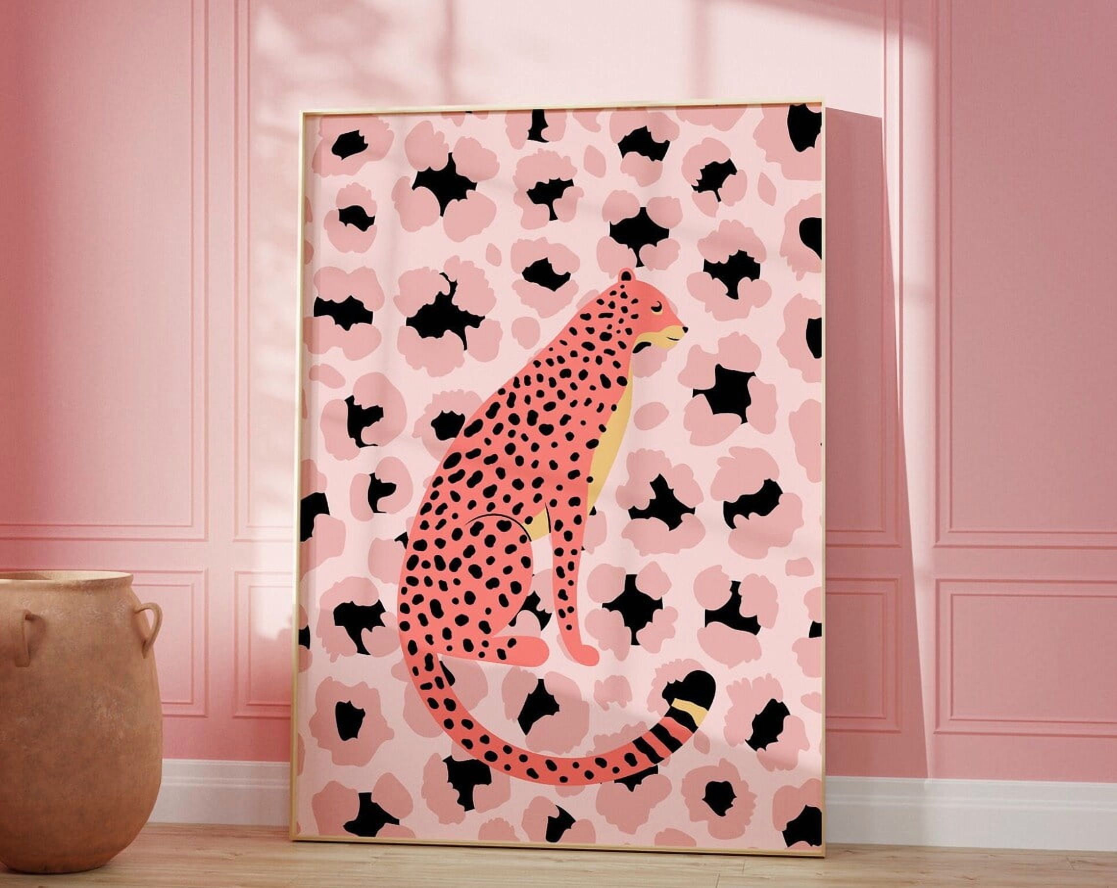 Miluva Blush Pink Cheetah Printable Wall Art, Animal Print, Eclectic ...