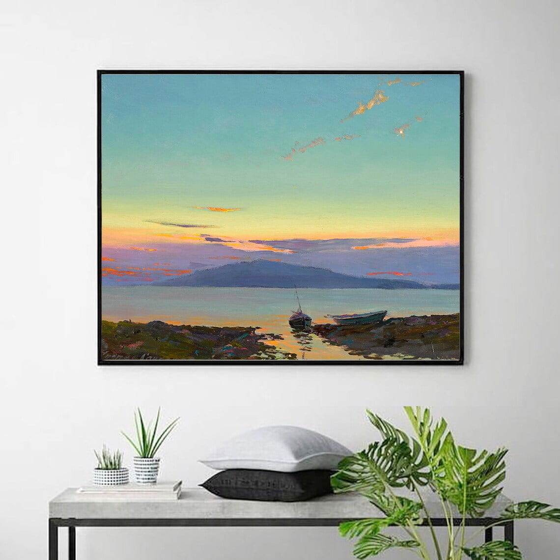 Miluva Boats At Sunset-Sydney Laurence,Office Decor,Wall Art Print ...
