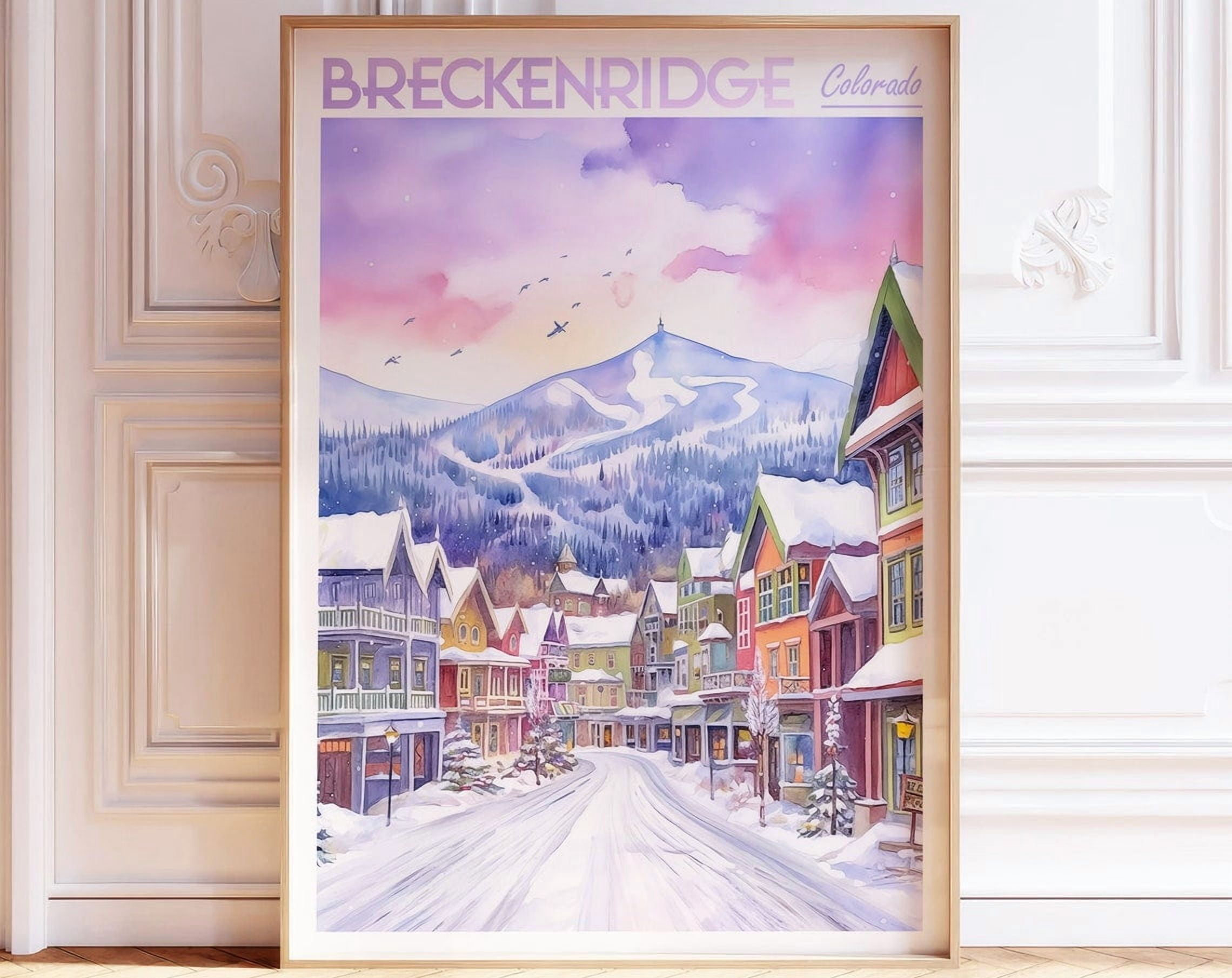 Miluva Breckenridge City Poster - City Skyline Wall Art - United States ...