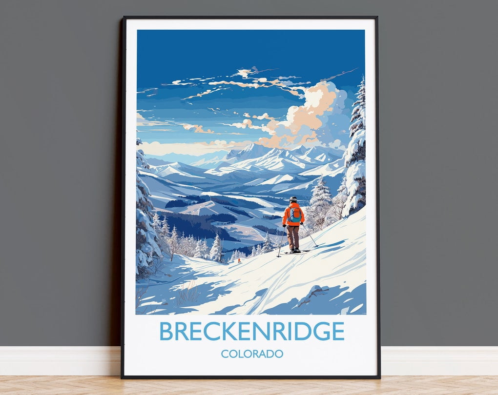 Miluva Breckenridge Travel Poster Wall Art, Travel Print Of ...