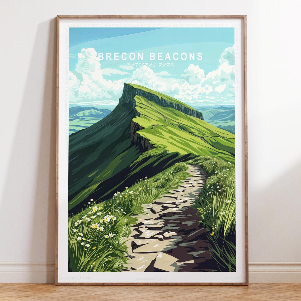 Miluva Brecon Beacons National Park Travel Poster, National Park Travel ...