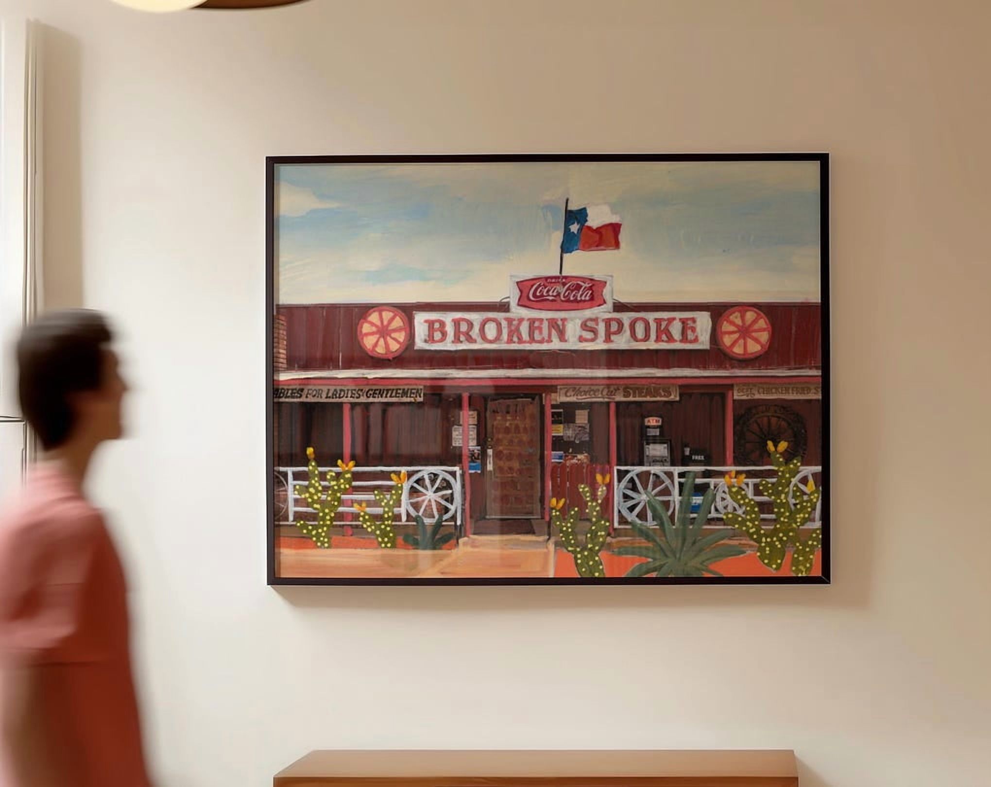 Miluva Broken Spoke Austin Texas Art Print Vintage Country Western ...