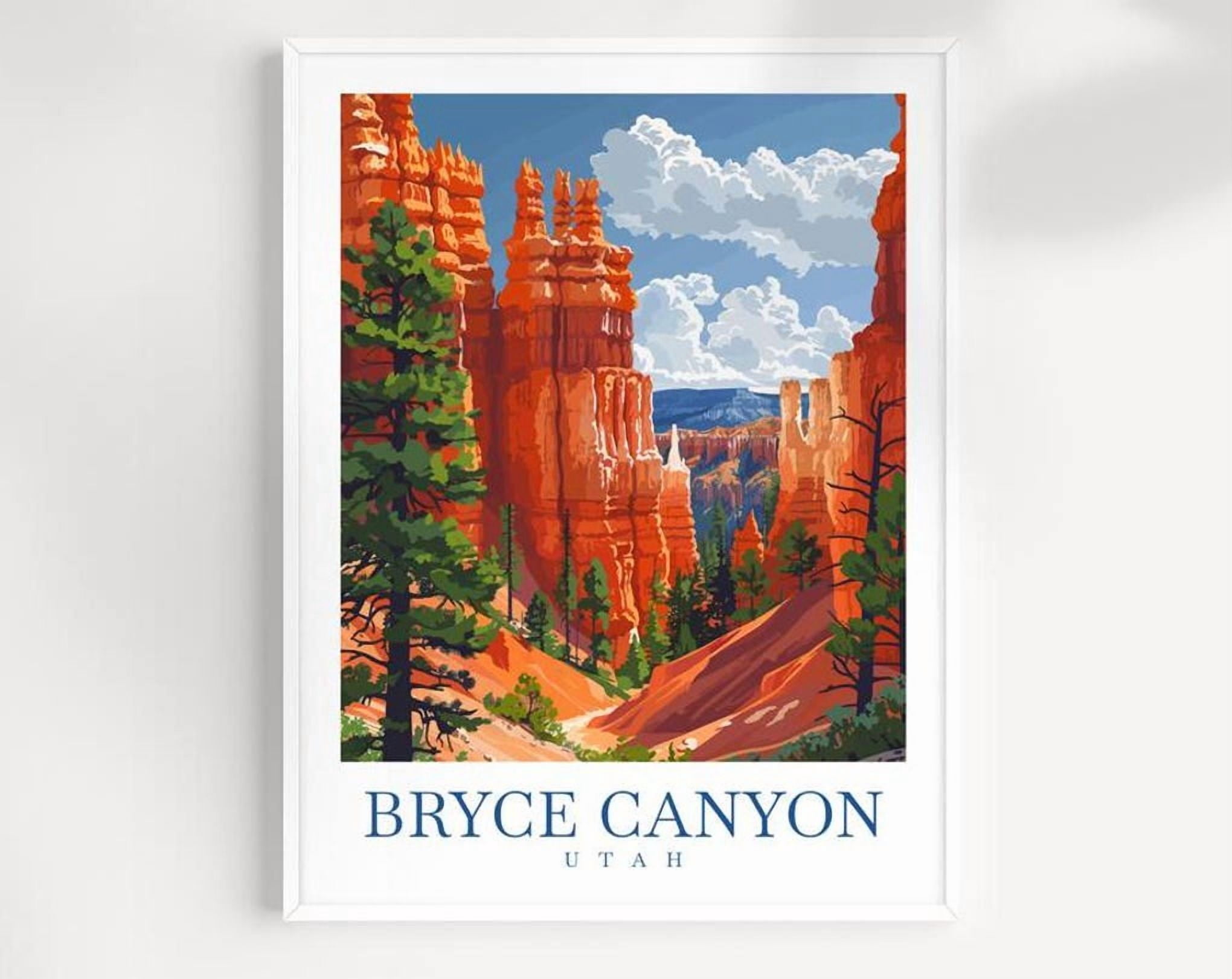 Miluva Bryce Canyon National Park Travel Print Wall Art Bryce Canyon ...