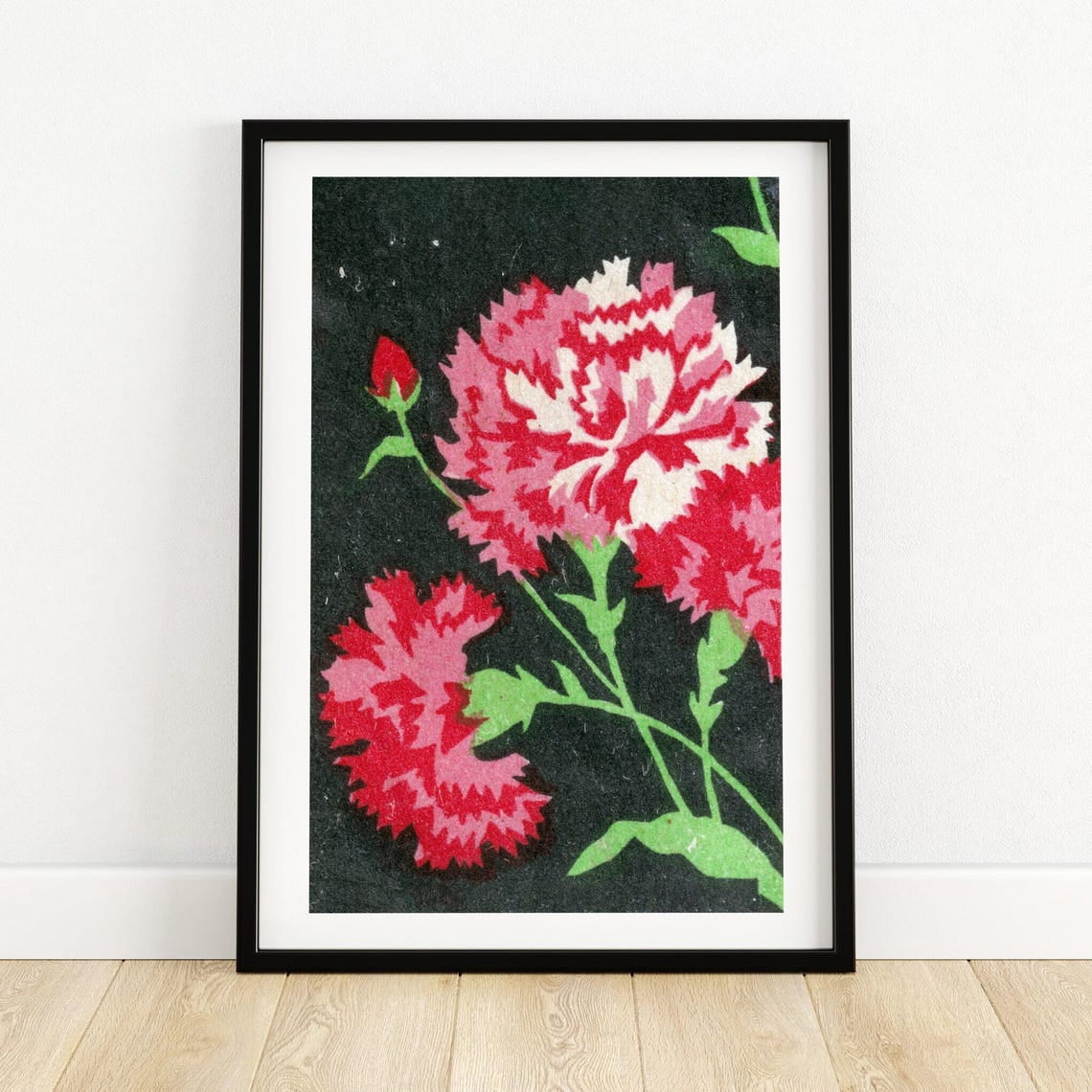 Miluva Bunch Of Pink Flowers - Matchbox Print - Aesthetic Wall Art ...