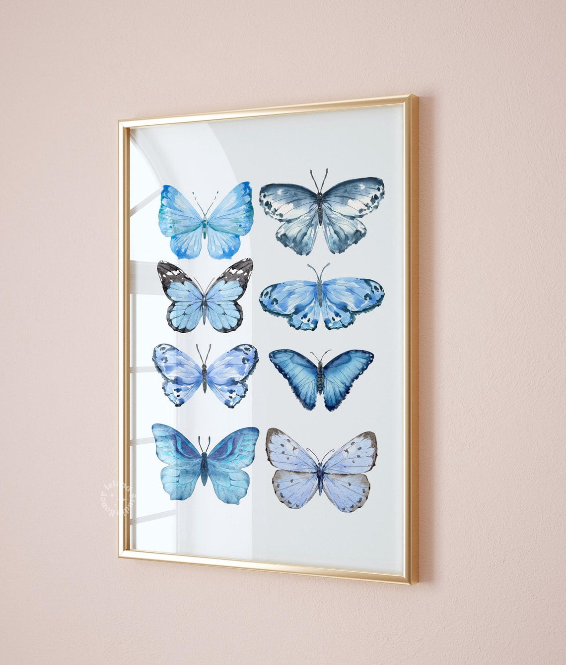 Miluva Butterfly Print, Blue Butterfly Print Collection, Dorm Decor ...