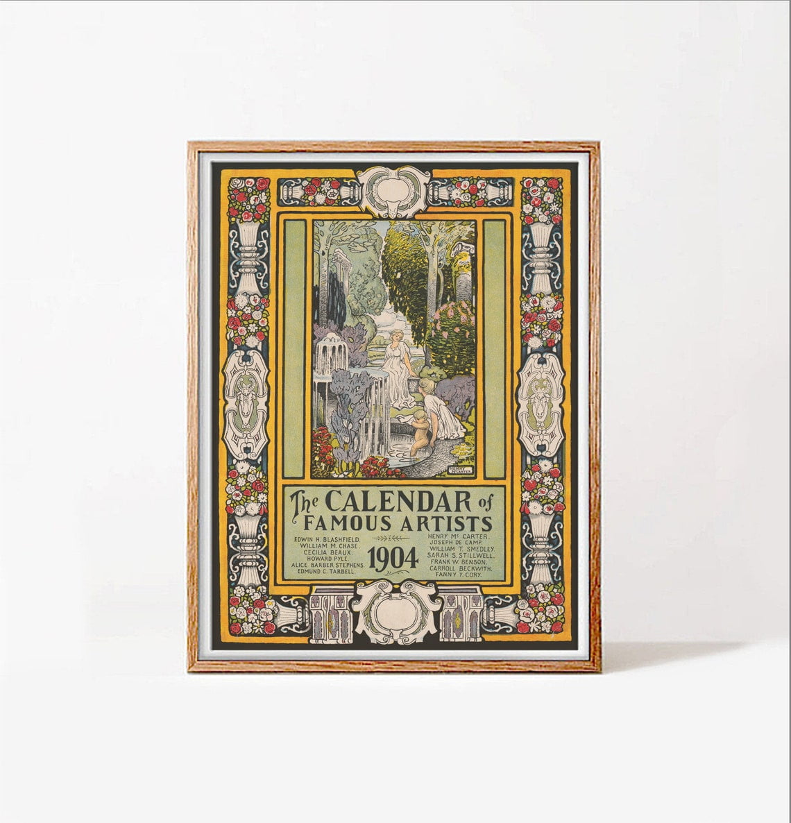 Miluva The Calendar Of Famous Artists 1904, Digitized Poster, Hq File ...
