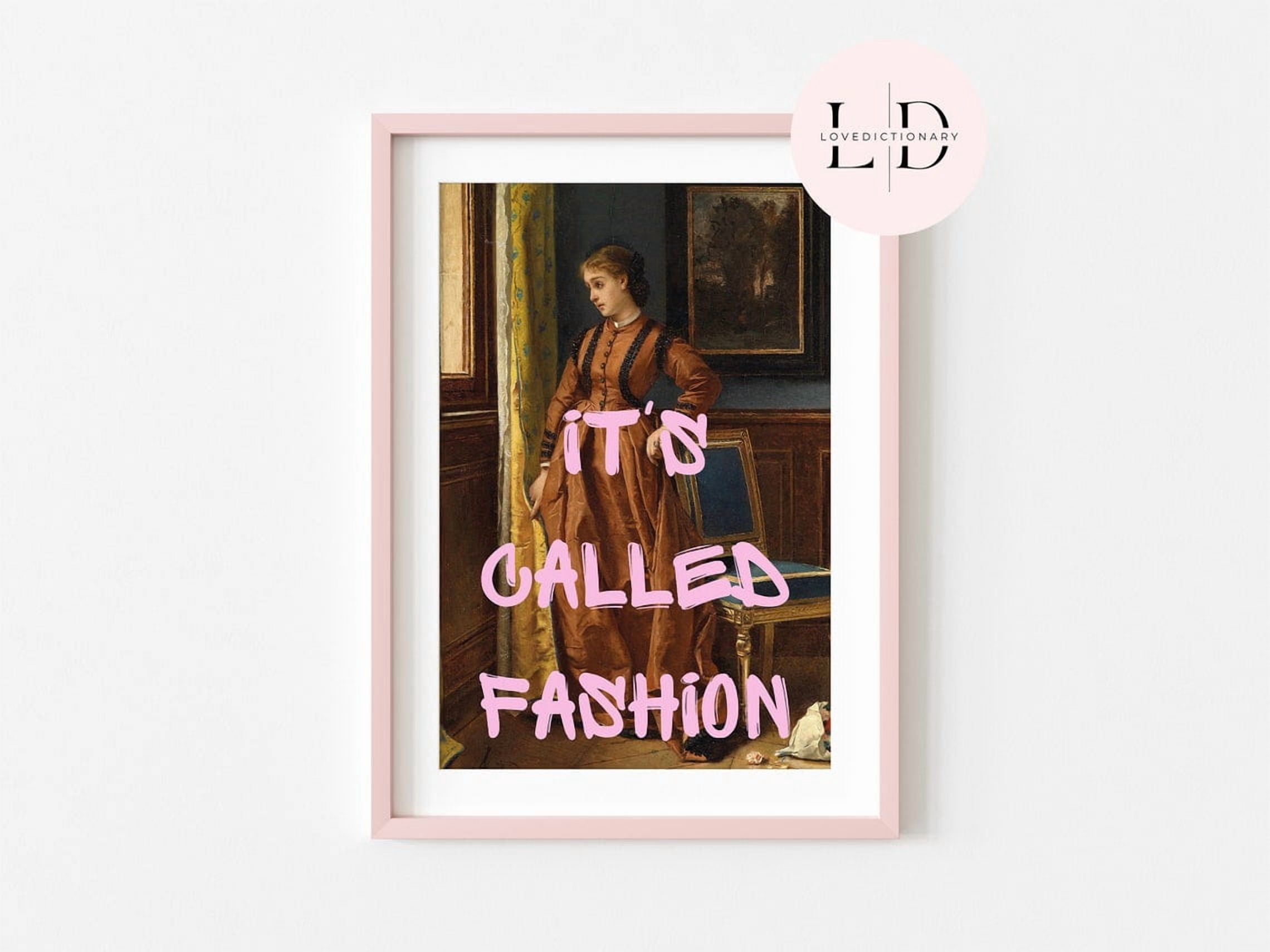 Miluva It'S Called Fashion Wall Art Print,s,Eclectic Home Decor,Pink ...