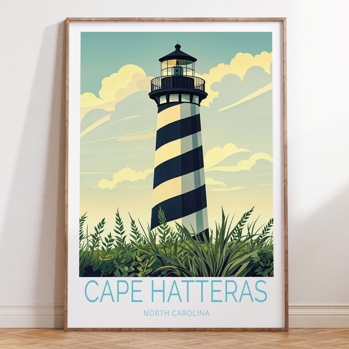 Miluva Cape Hatteras Travel Poster, Cape Hatteras North Carolina Wall ...