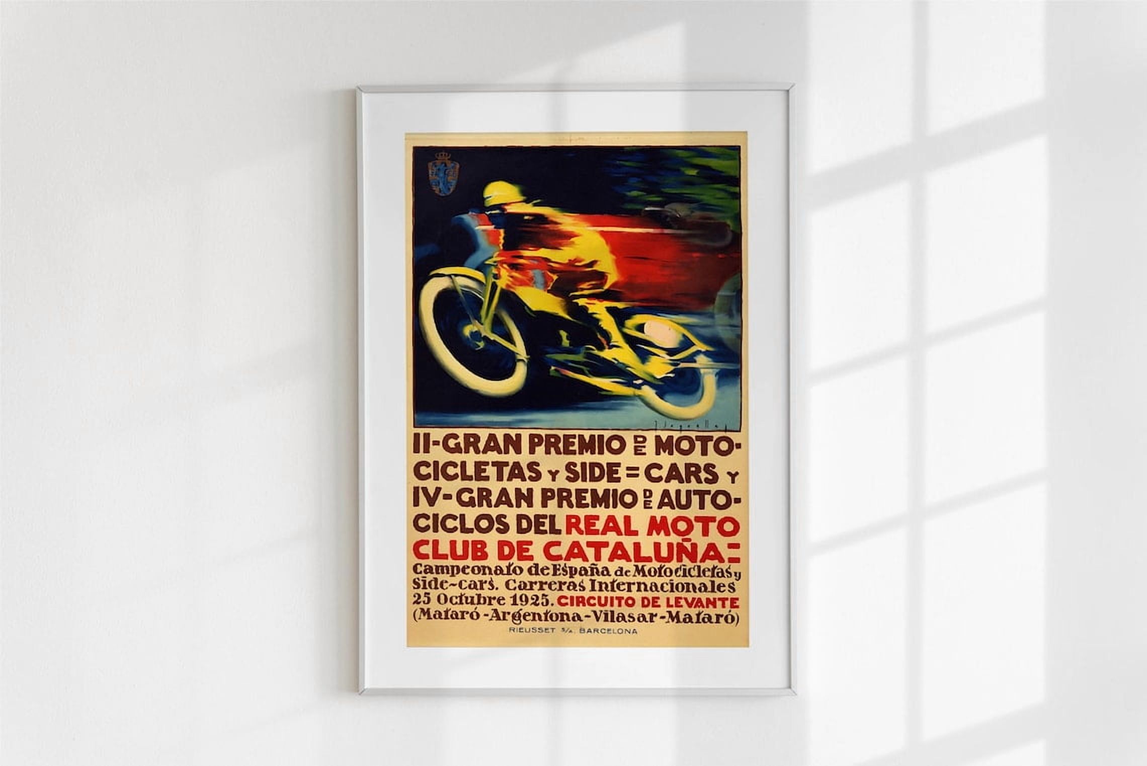Miluva Catalan Vintage Motorcycle Poster Retro Racing Wall Art Travel ...