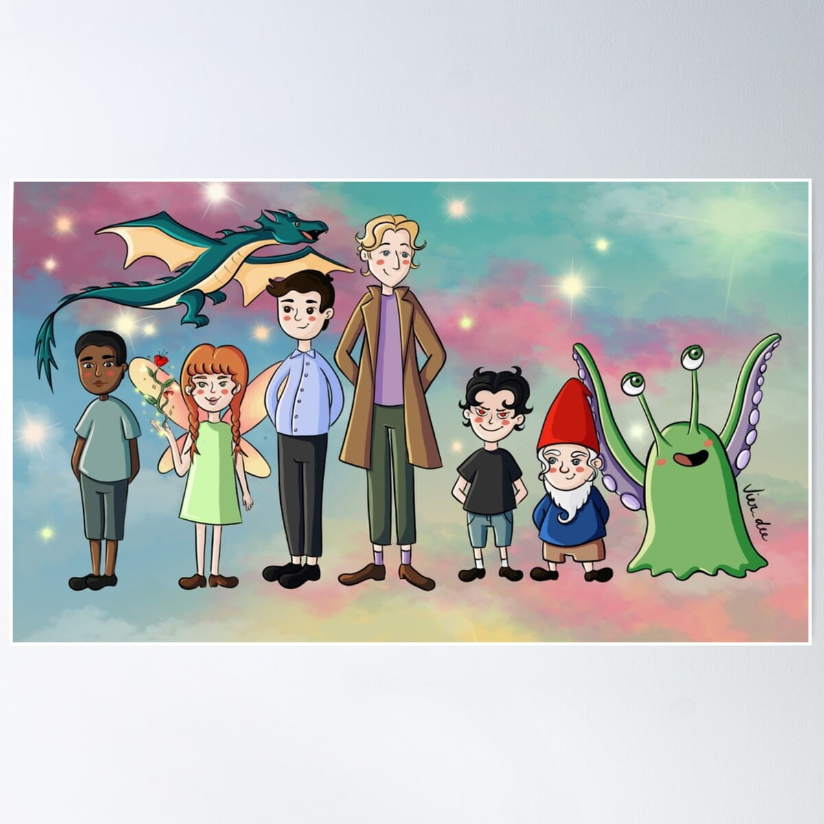 Miluva Cerulean Sea Poster Wall Art, Modern Wall Decor For Living Room ...