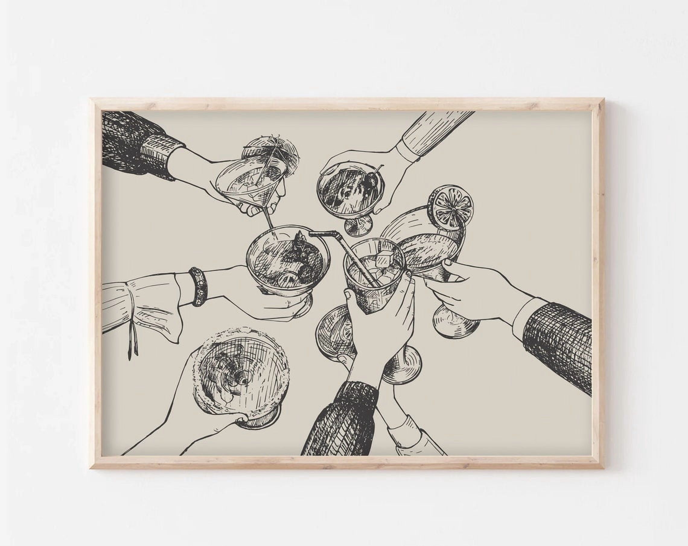 Miluva Cheers Wall Art, Celebration Print, Cheers Print, Cheers Poster ...