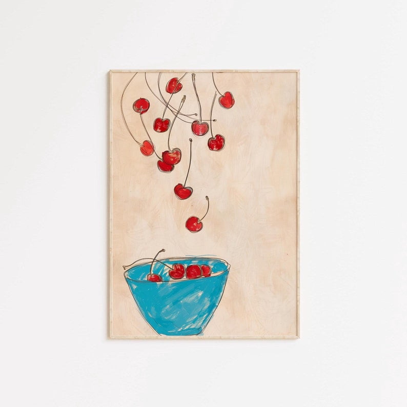 Miluva Cherry Wall Art Prints Trendy Downloadable Prints, Girly Wall ...