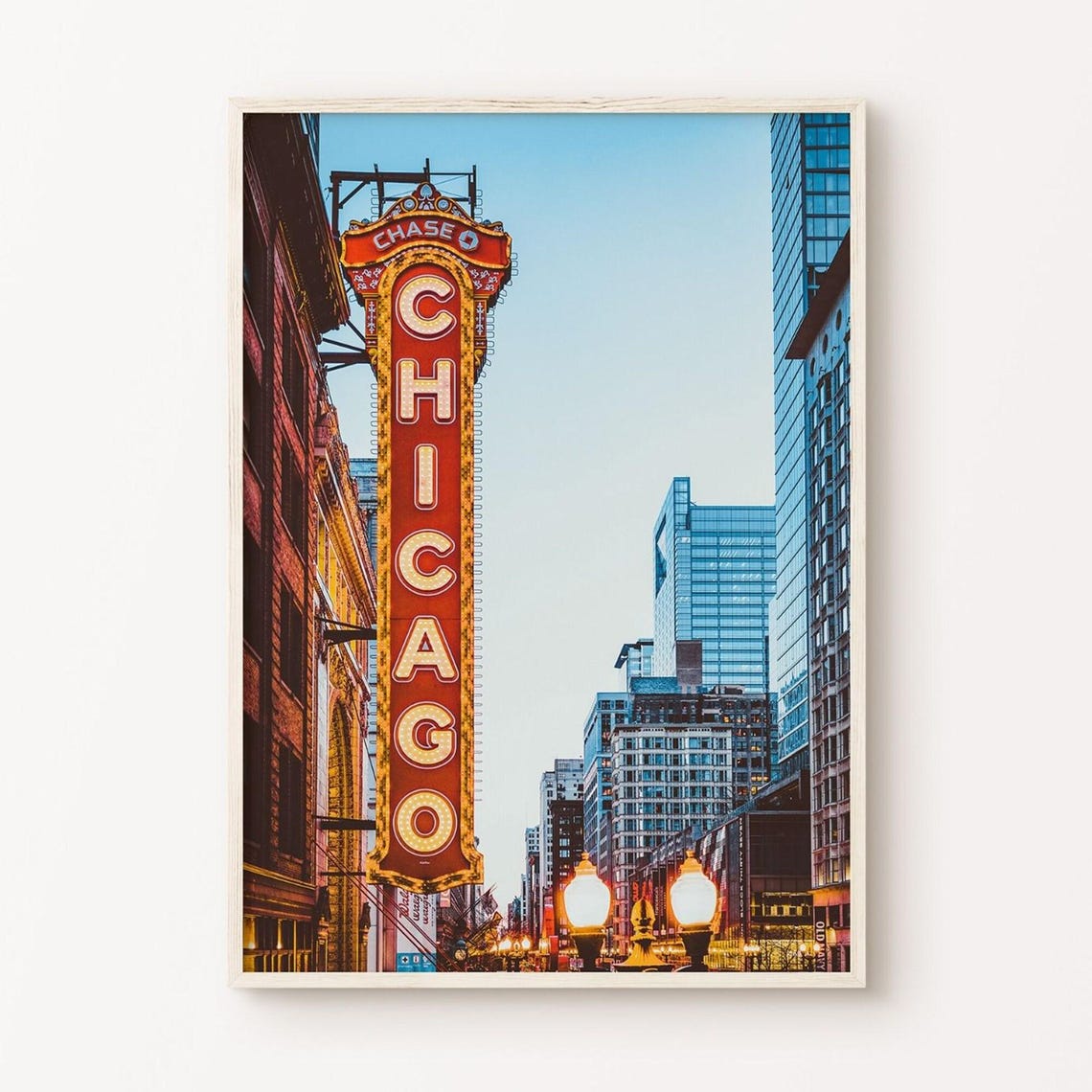 Miluva Chicago , Chicago Theater Photography Print, Chicago Sign ...