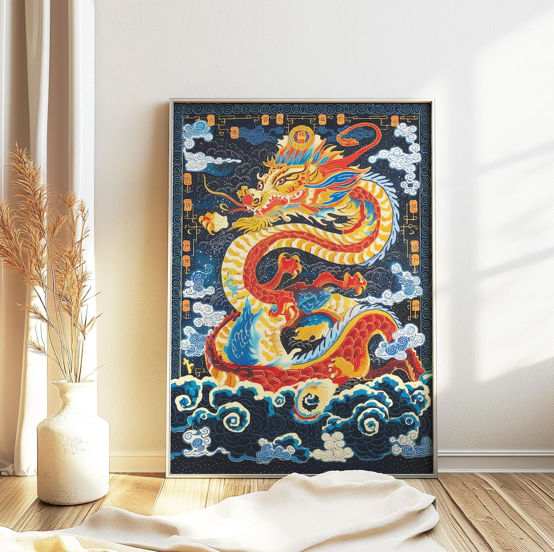 Miluva Chinese Dragon Wall Art, Dragon Poster, Chinese Print, Feng Shui ...