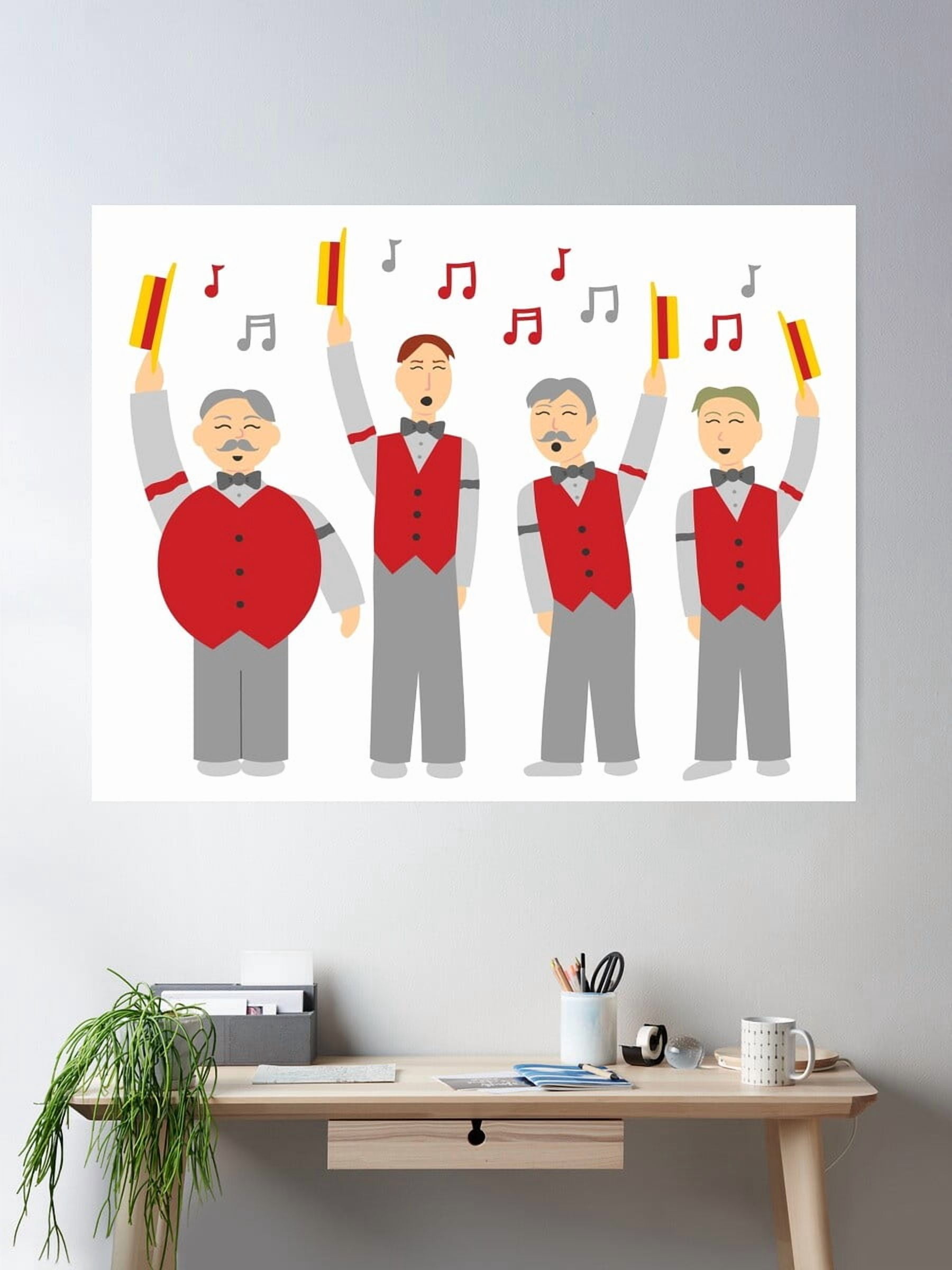 Miluva Classic Barbershop Quartet Poster Wall Art, Modern Wall Decor ...