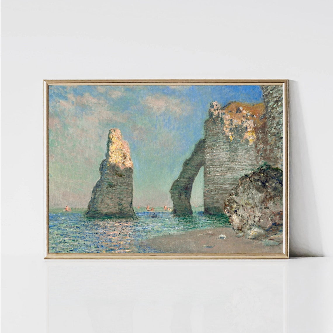 Miluva Claude Monet Etretat Cliffs Impressionist Landscape Coastal ...
