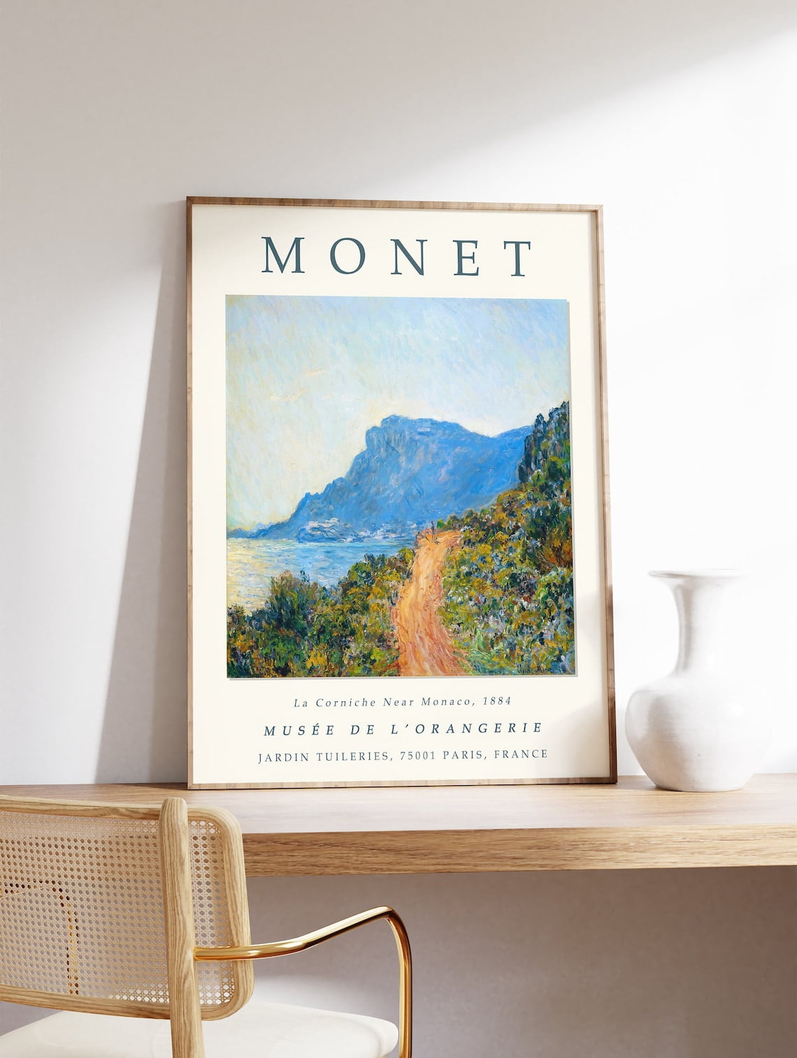 Miluva Claude Monet Poster, La Corniche Near Monaco, Monet Print ...