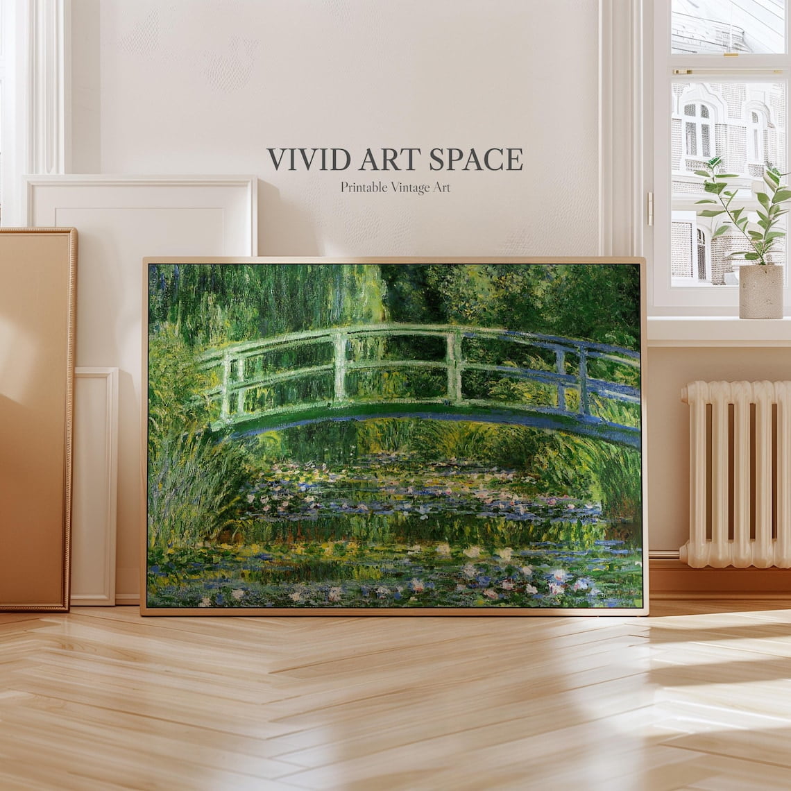 Miluva Claude Monet Print - Water Lilies & Japanese Bridge Print GiclÃ ...