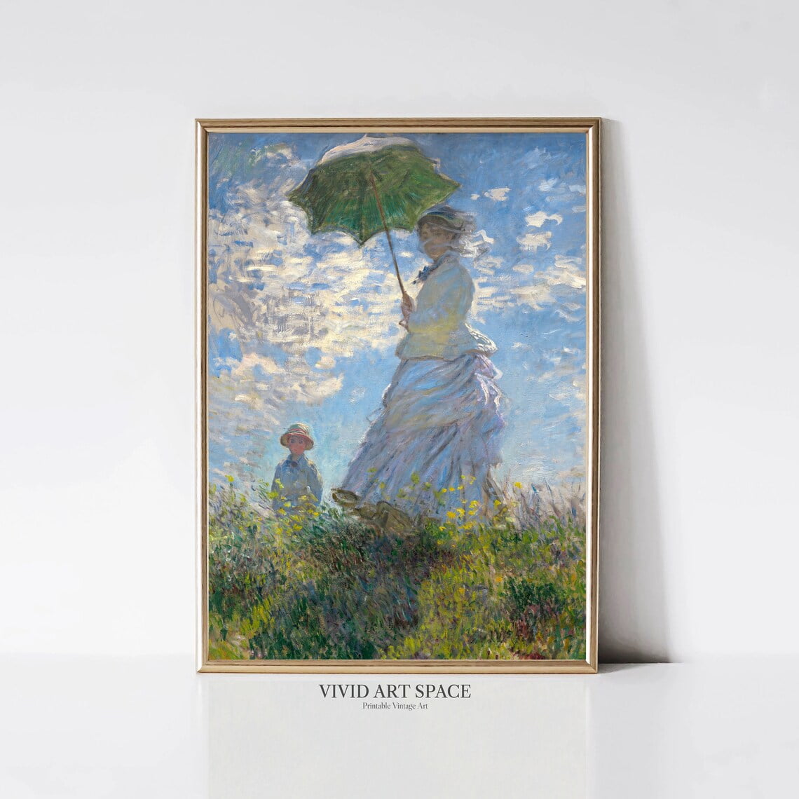 Miluva Claude Monet Woman With Parasol Impressionist Portrait Vintage ...