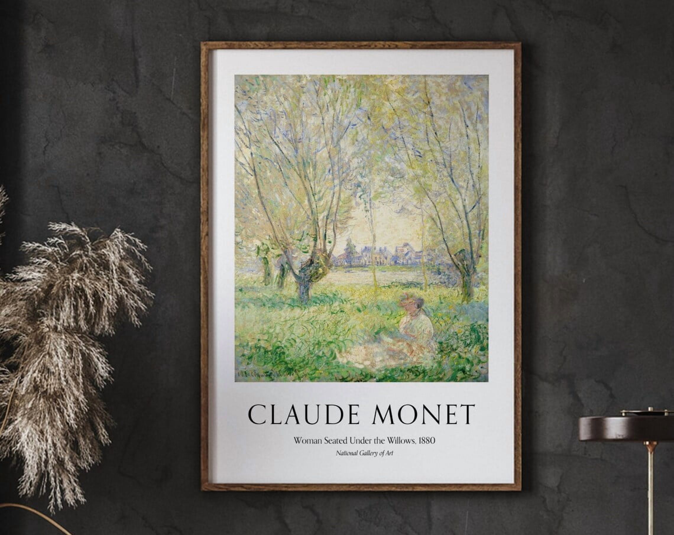 Miluva Cloude Monet Poster, Woman Seated Under The Willows, Famous ...