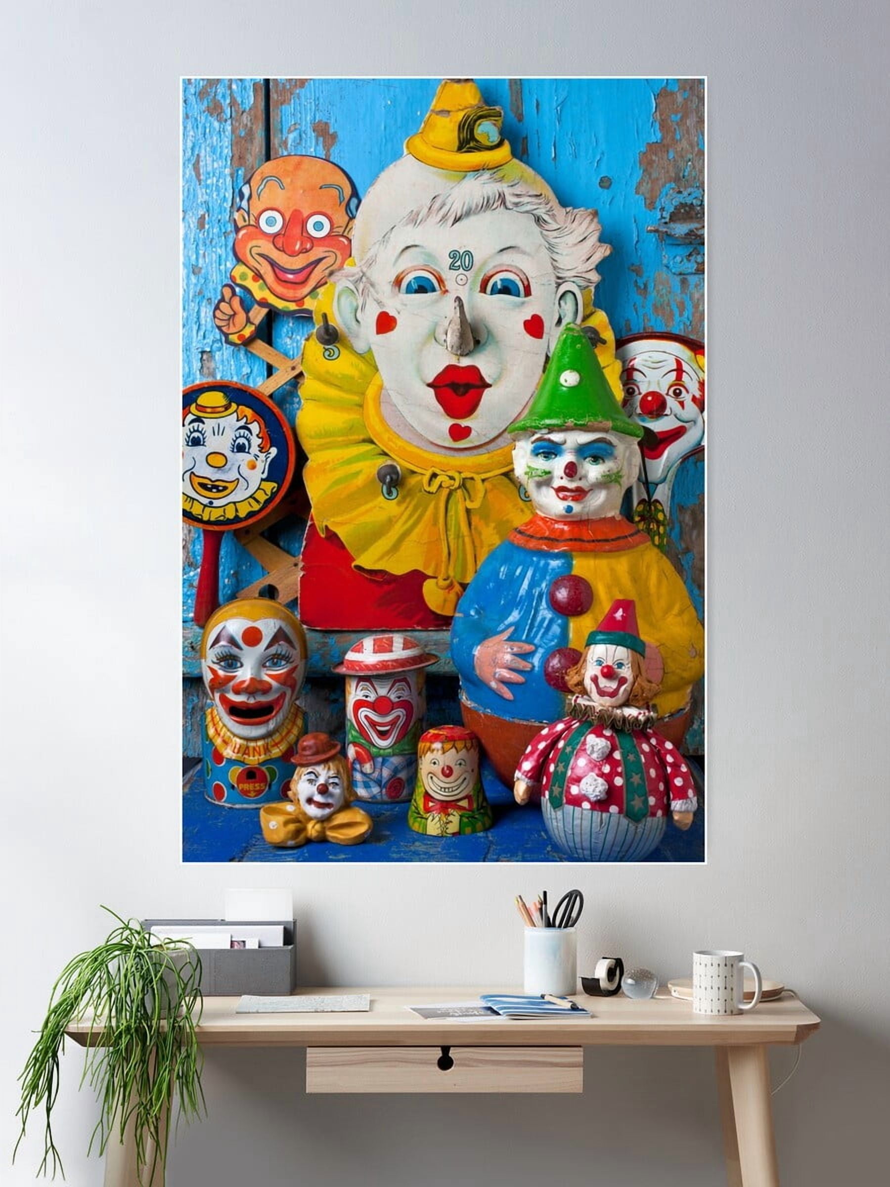 Miluva Clown Toys Poster Wall Art, Modern Wall Decor For Living Room ...