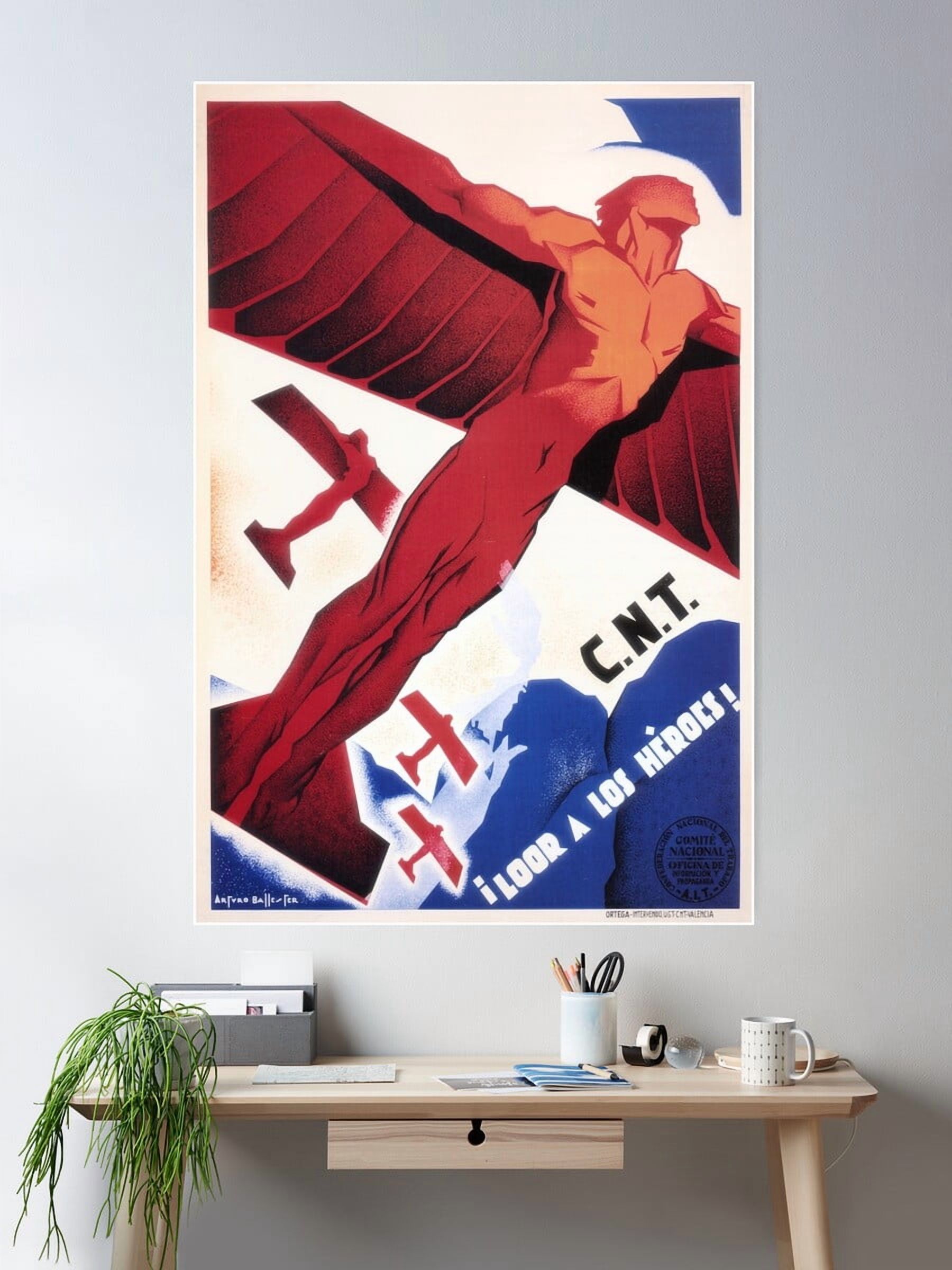 Miluva Cnt Loor A Los Heroes! Art Deco Advert Spanish Conflict War ...