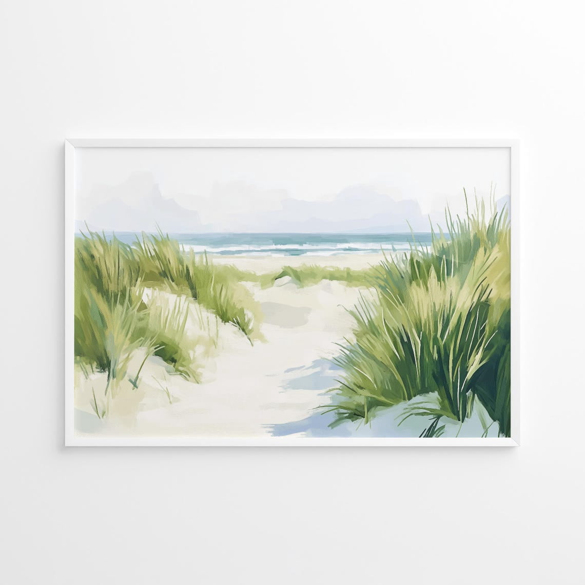 Miluva Coastal Dunes Poster, Serene Beach Path Artwork, Scenic Ocean ...