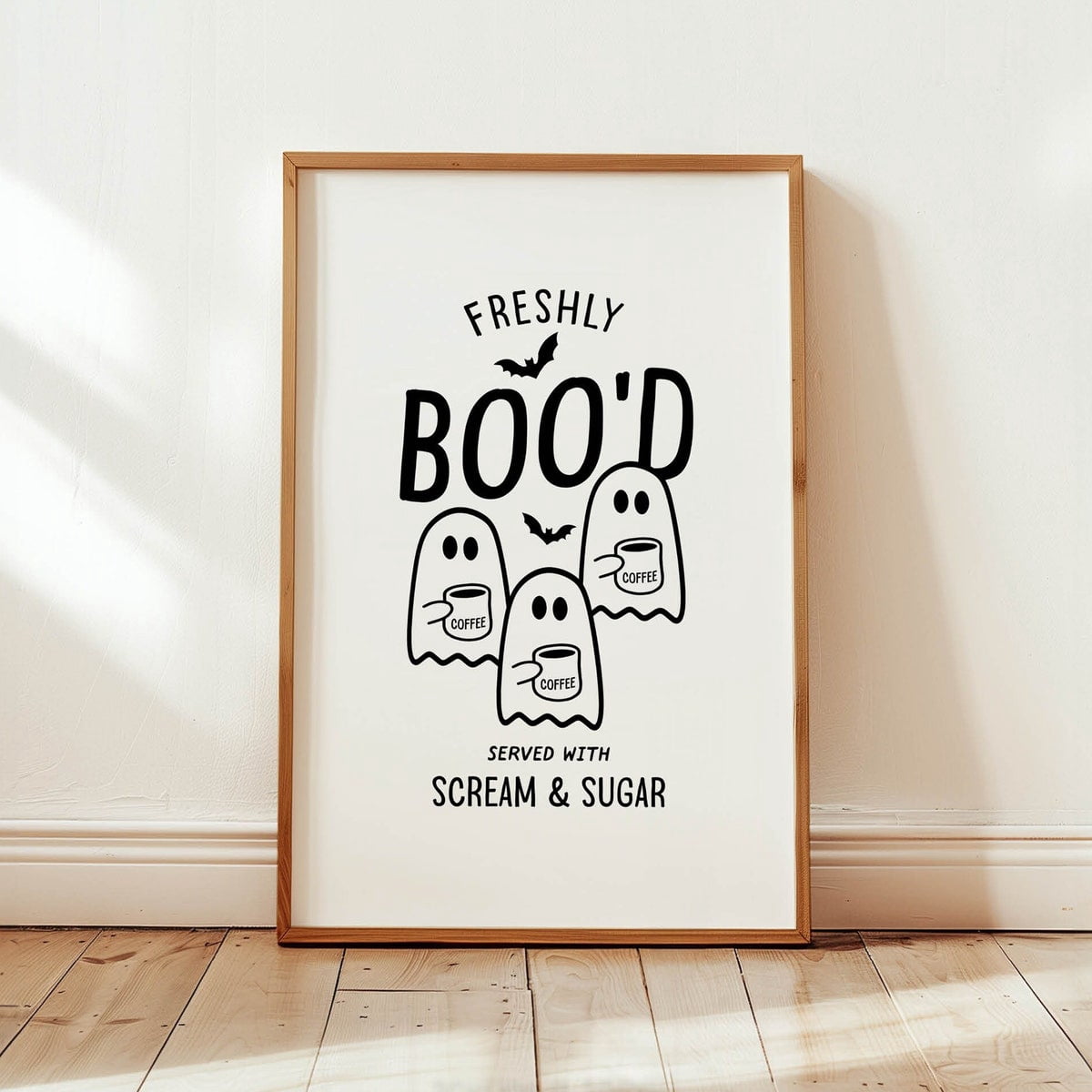 Miluva Coffee ghost wall art coffee bar decor coffee ghost print bar ...