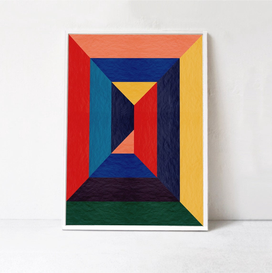 Miluva Colorful Abstract Able Print - Abstract Geometric Wall Art Print ...
