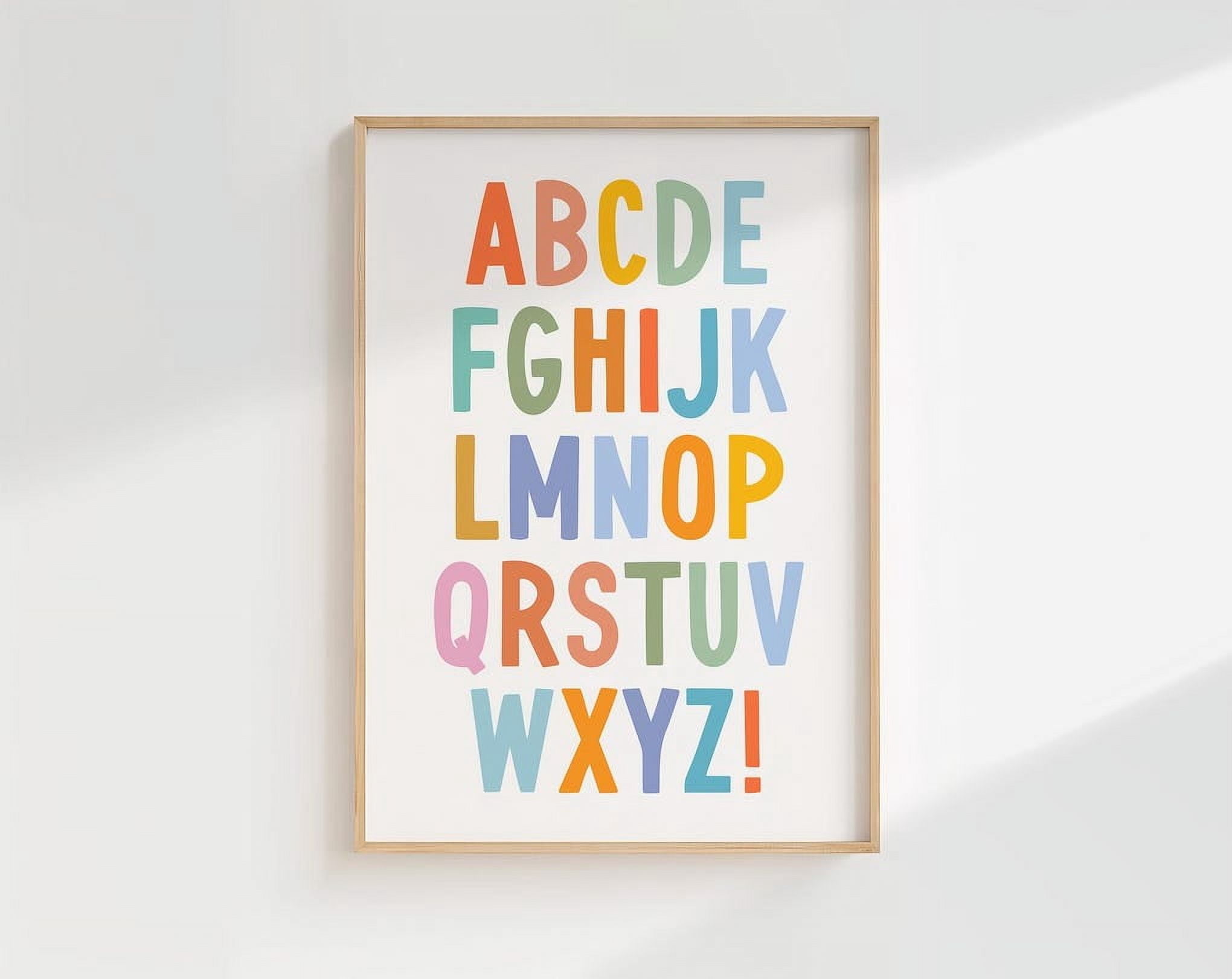 Miluva Colorful Alphabet Poster For Kids Room Decor - Cheerful Playroom ...