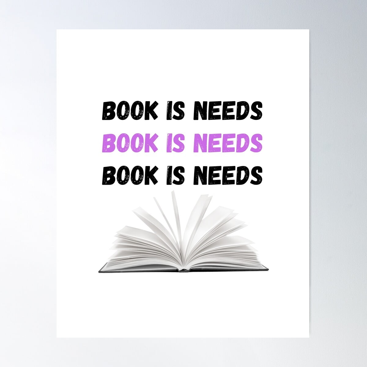 Miluva Cool Book Is Needs Poster Wall Art, Modern Wall Decor For Living ...