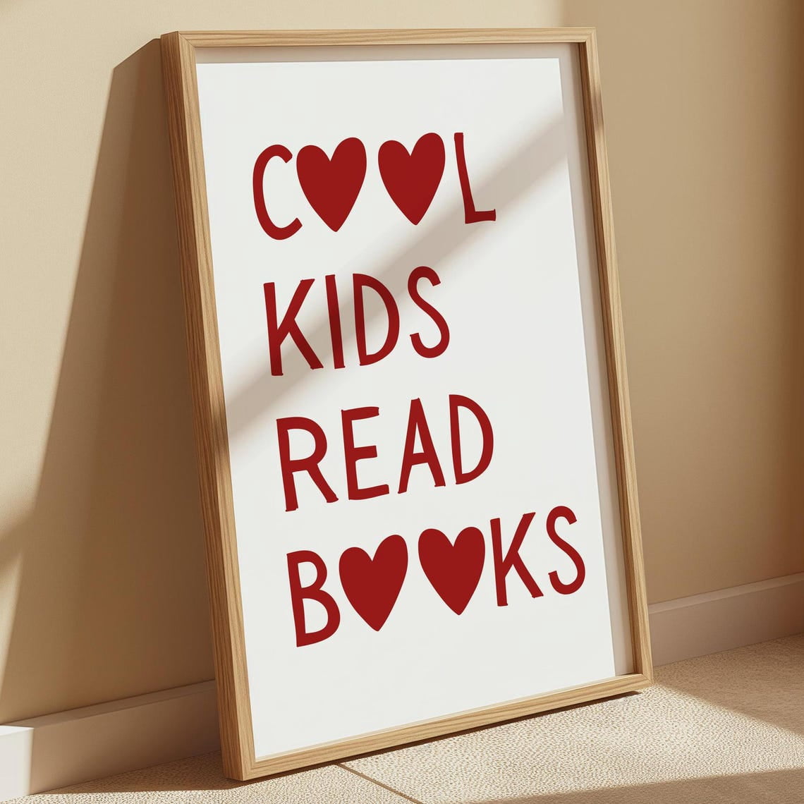 Miluva Cool Kids Read Books Print Kids Reading Book Playroom Wall Decor ...